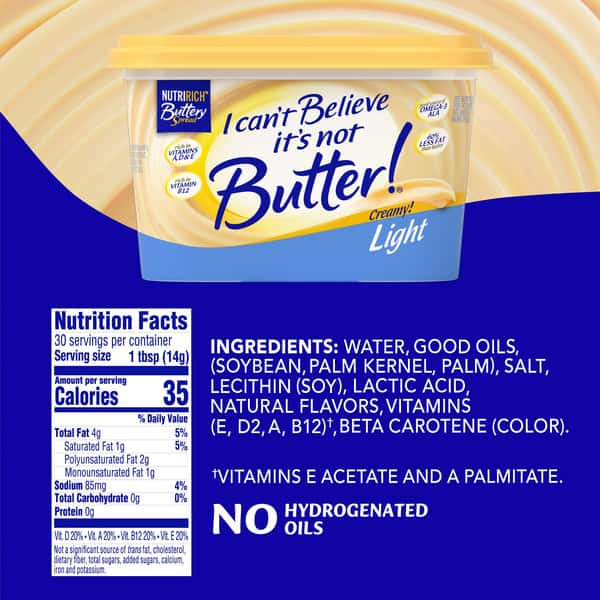 I Can't Believe It's Not Butter! Light Spread | Hy-Vee Aisles Online ...