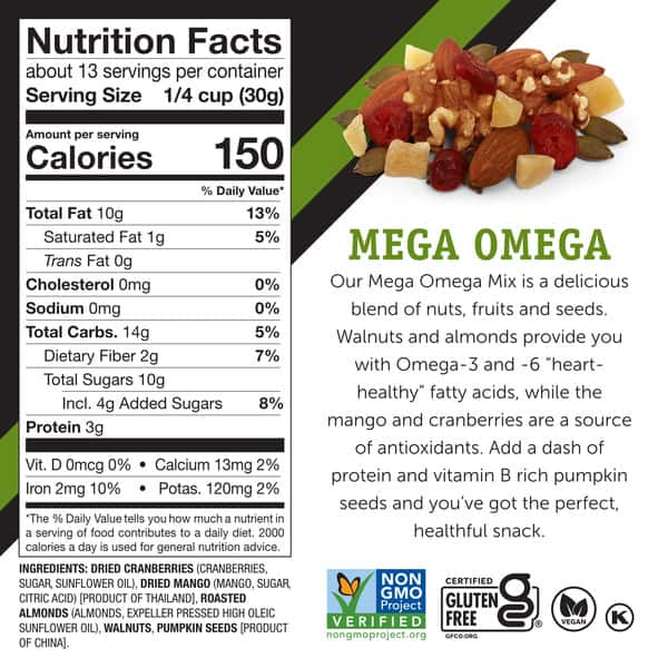 Gourmet Nut Power Up Mega Omega Trail Mix | Hy-Vee Aisles Online ...