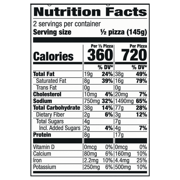 Totino S Pizza Nutrition Facts