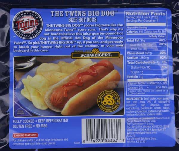Schweigert Meats The Twins Big Dog Beef Hot Dogs | Hy-Vee Aisles Online ...