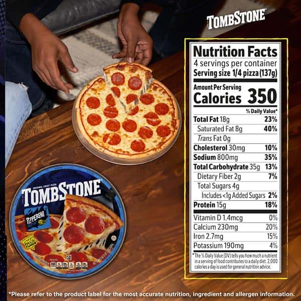 Tombstone Original Crust Pizza, Frozen Pepperoni Pizza | Hy-Vee Aisles ...