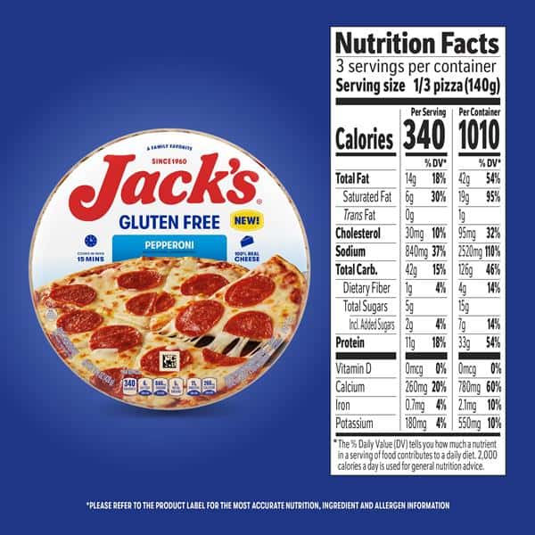 Jack's Gluten Free Crust Pepperoni Frozen Pizza | Hy-Vee Aisles Online ...