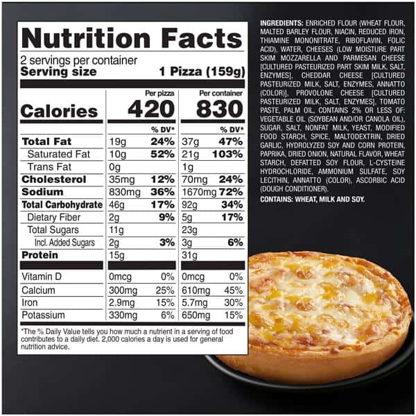 Red Baron Four Cheese Deep Dish Personal Frozen Pizza 2 Count | Hy-Vee ...
