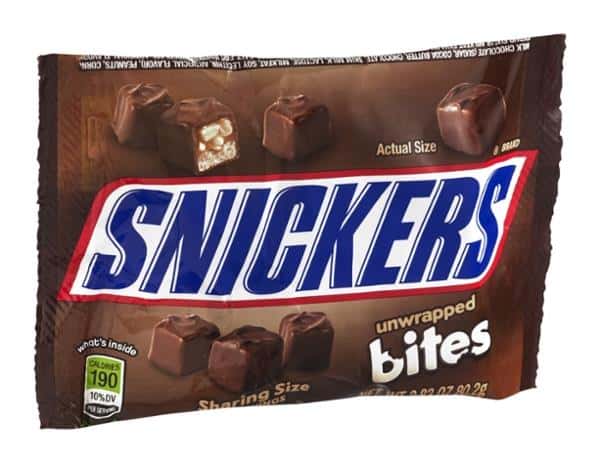 bite size snickers weight