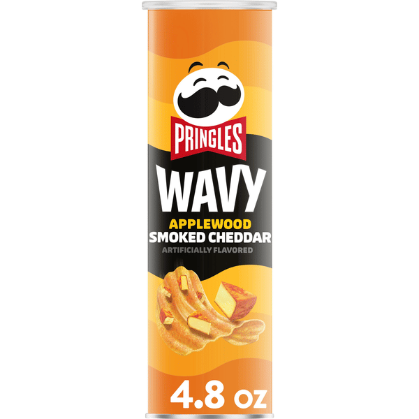 Pringles Wavy Applewood Smoked Cheddar Potato Crisps | Hy-Vee