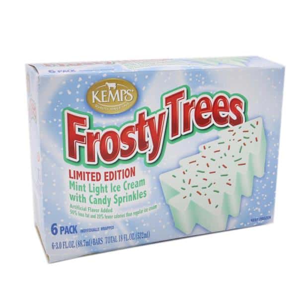 Kemps Frosty Trees Limited Edition Mint Lowfat Ice Cream With Candy ...