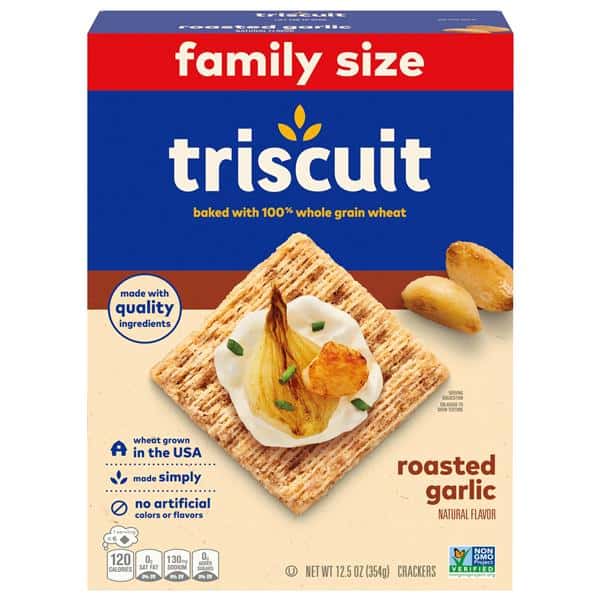 Triscuit Roasted Garlic Whole Grain Wheat Crackers | Hy-Vee Aisles ...