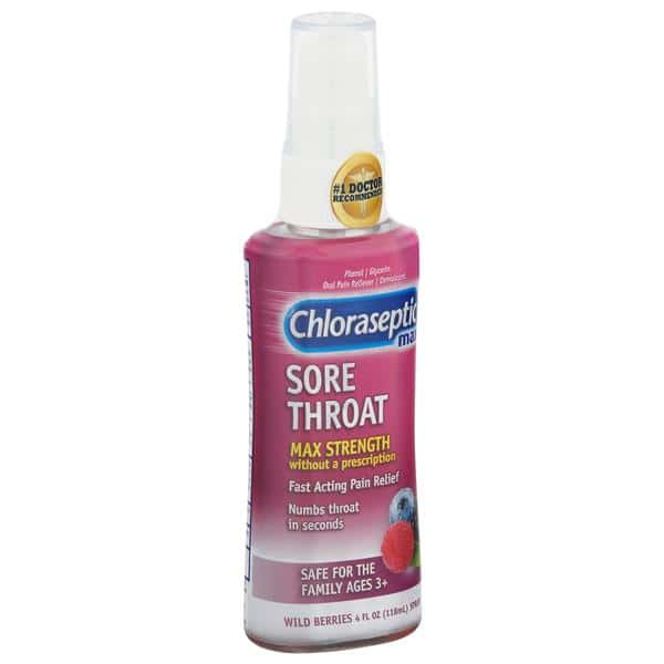 Chloraseptic Sore Throat Spray Max Strength, Wild Berries | Hy-Vee ...