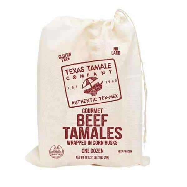 Texas Tamale Company Gourmet Beef Tamales Wrapped in Corn Husks 1 Dozen ...