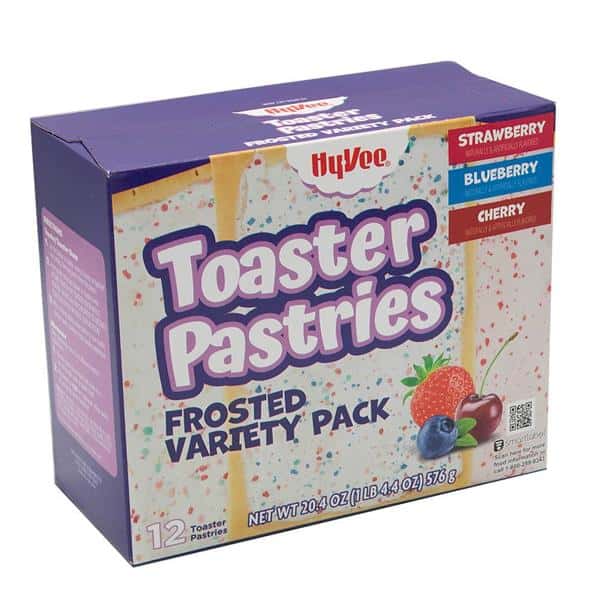 Hy-Vee Frosted Toaster Pastries, Variety Pack, Strawberry/Blueberry ...