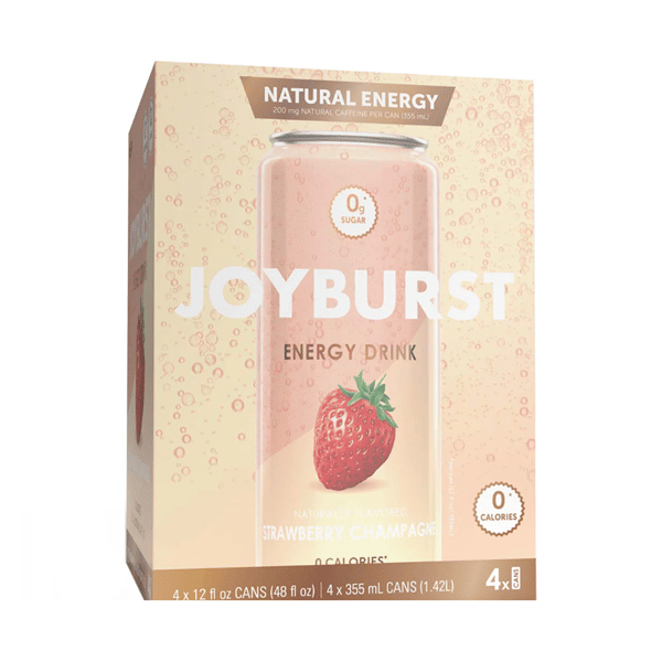 Joyburst Energy Drink Strawberry Champagne, 4Pk | Hy-Vee Aisles Online ...