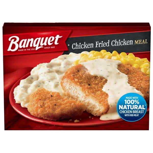 Banquet Chicken Fried Chicken with Mashed Potatoes, Frozen Meal, 10.1 ...