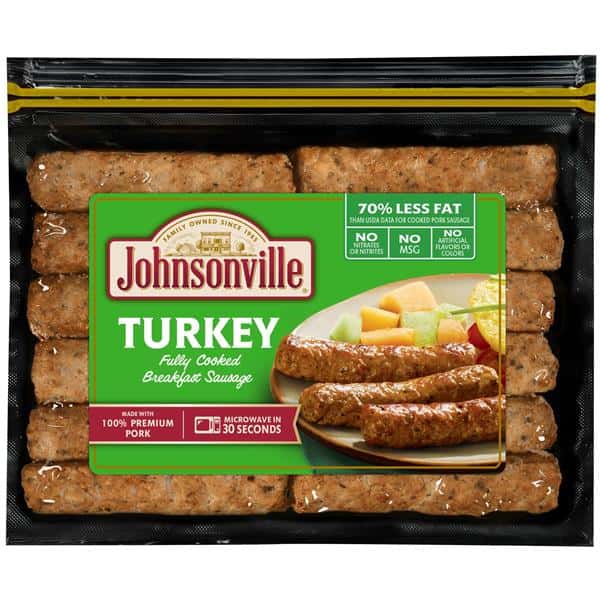 Johnsonville Fully Cooked Turkey Breakfast Sausage 12Ct | Hy-Vee Aisles ...