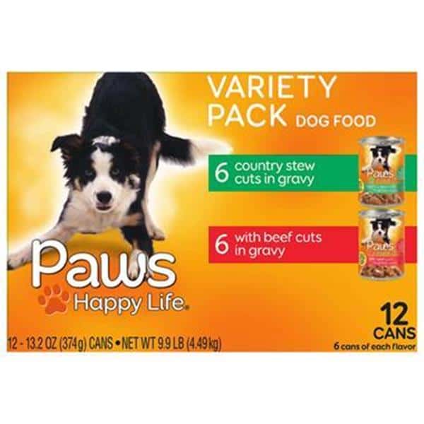 Paws Happy Life Dog Food, Variety Pack, 12Ct | Hy-Vee Aisles Online ...
