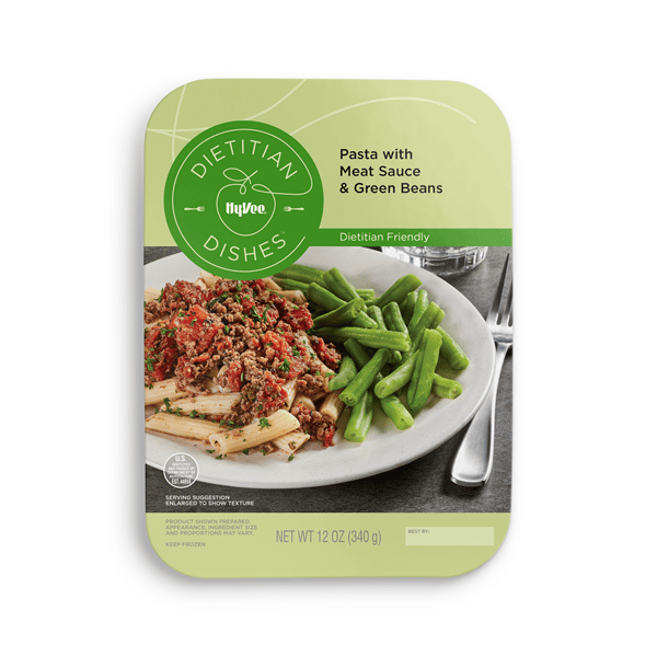Hy-Vee Dietitian Dishes, Pasta with Meat Sauce & Green Beans | Hy-Vee ...