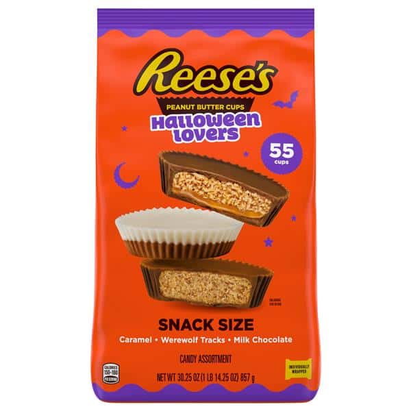 Reese's Halloween Lovers Caramel Werewolf Tracks Milk Chocolate Snack ...
