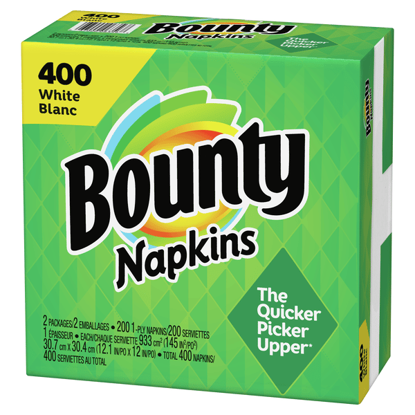 Bounty Paper Napkins, White, 400 Count | Hy-Vee Aisles Online Grocery ...