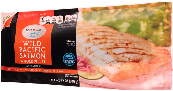 Fish Market Wild Caught Wild Pacific Salmon Whole Fillet | Hy-Vee ...
