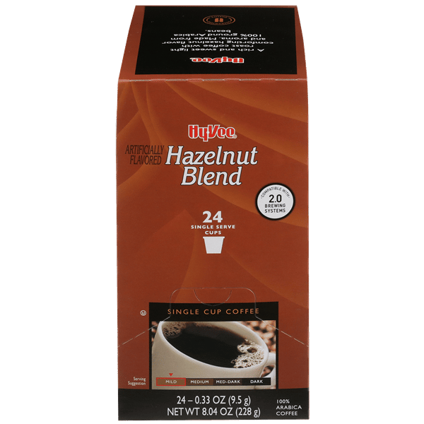 Hy-Vee Hazelnut Blend Single Serve Cup Coffee 24-.33 oz ea. | Hy-Vee ...
