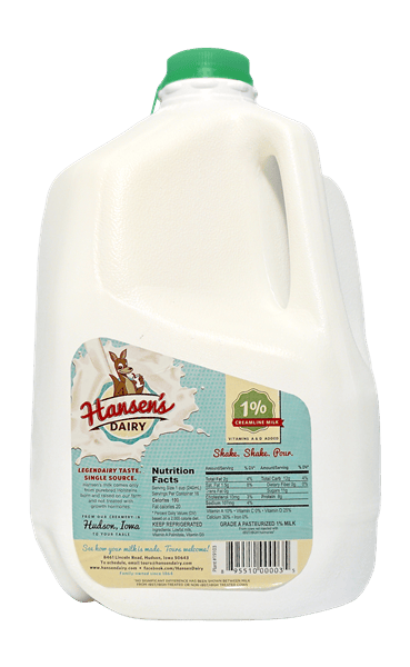Hansen's Dairy 1% Milk Gallon | Hy-Vee Aisles Online Grocery Shopping