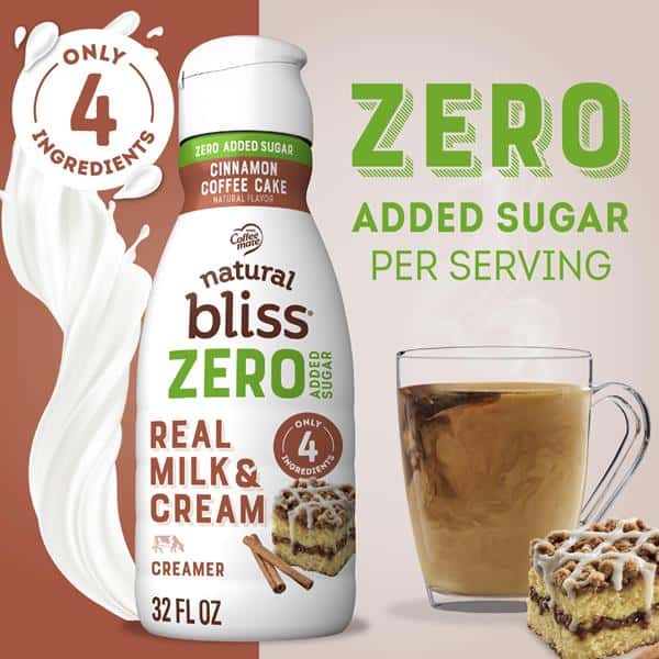 Coffee mate Natural Bliss Zero Added Sugar, Cinnamon Coffee Cake ...
