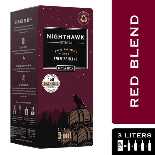Nighthawk by Bota Box Rum Barrel Aged Red Wine Blend, California | Hy ...