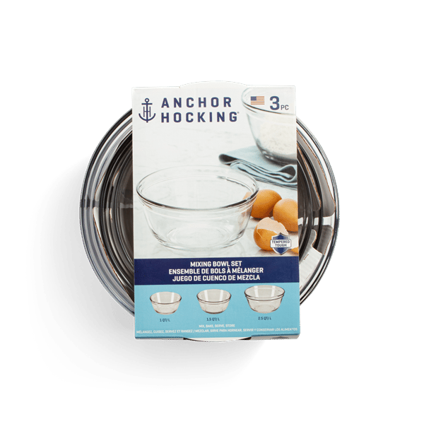 Anchor Hocking 3 Pc. Glass Mixing Bowl Set | Hy-Vee Aisles Online ...