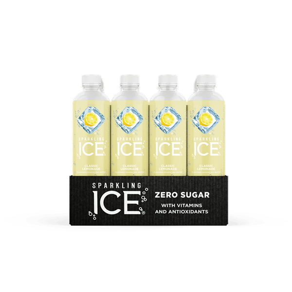 Sparkling Ice, Classic Lemonade Flavored Sparkling Water, Zero Sugar 12 ...