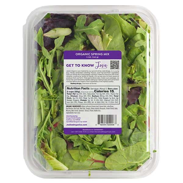 Josie's Organics Organic Spring Mix | Hy-Vee Aisles Online Grocery Shopping