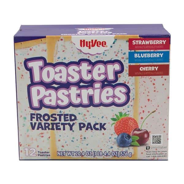 Hy-Vee Frosted Toaster Pastries, Variety Pack, Strawberry/Blueberry ...