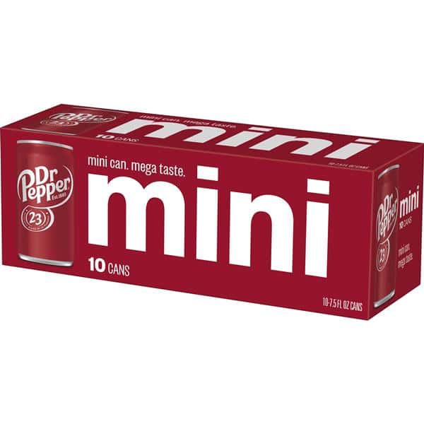 Dr Pepper Soda Mini Cans 10 Pack | Hy-Vee Aisles Online Grocery Shopping