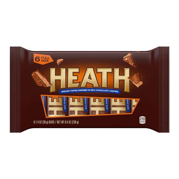 Heath Chocolatey English Toffee Candy Bars, 1.4 oz (6 Count) | Hy-Vee ...
