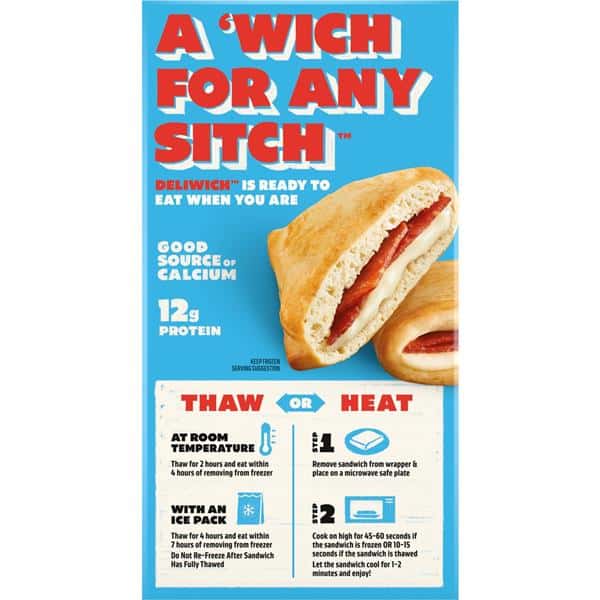 Hot Pockets DELIWICH Pepperoni and Mozzarella Frozen Deli Sandwiches ...