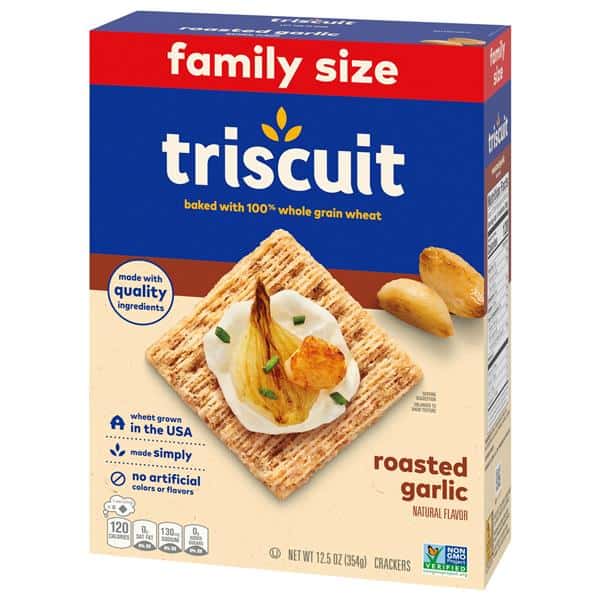 Triscuit Roasted Garlic Whole Grain Wheat Crackers | Hy-Vee Aisles ...