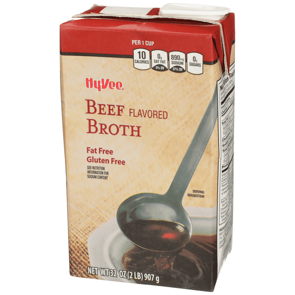 Hy-Vee Beef Broth, Fat Free, No MSG, Gluten Free | Hy-Vee Aisles Online ...