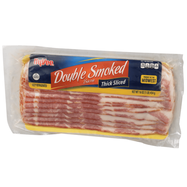 Hy-Vee Double Smoked Thick Sliced Bacon | Hy-Vee Aisles Online Grocery ...