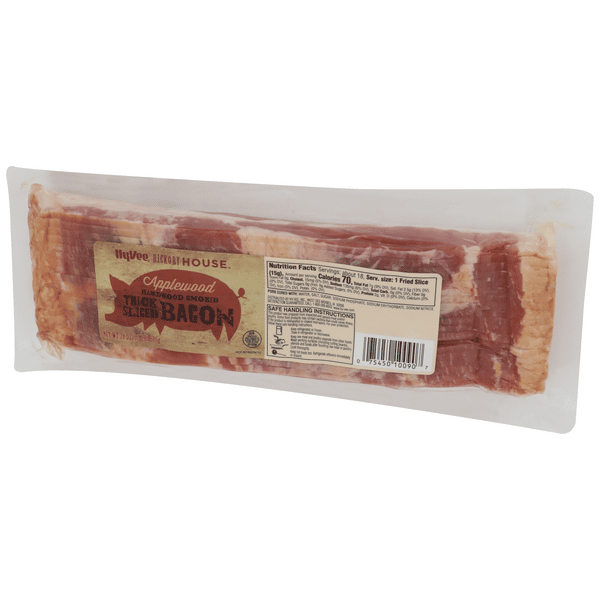 Hy-Vee Hickory House Applewood Naturally Smoked Thick Sliced Bacon | Hy ...