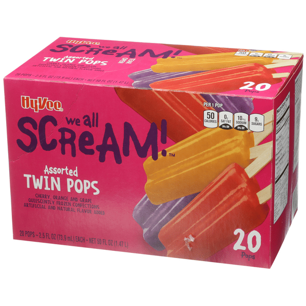 Hy-Vee Assorted Twin Pops 20-2.5 Fl Oz | Hy-Vee Aisles Online Grocery ...