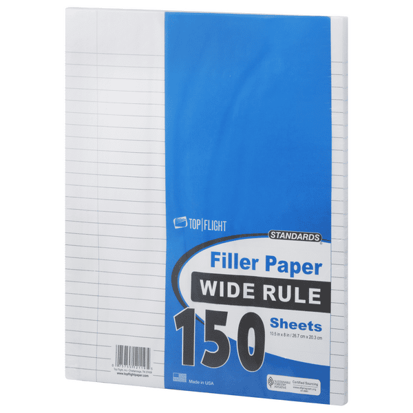 Top Flight Filler Paper Wide Rule | Hy-Vee Aisles Online Grocery Shopping