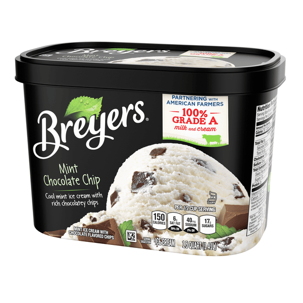 Breyers Mint Chocolate Chip Ice Cream | Hy-Vee Aisles Online Grocery ...