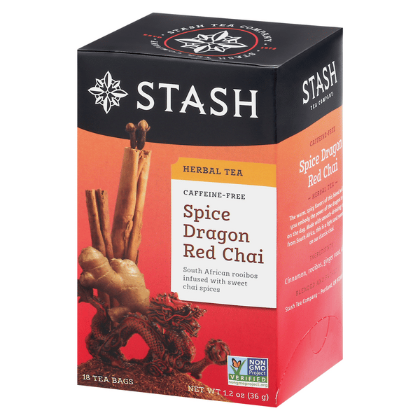 Stash Herbal Tea Caffeine Free Spice Dragon Red Chai 18 Count | Hy-Vee ...