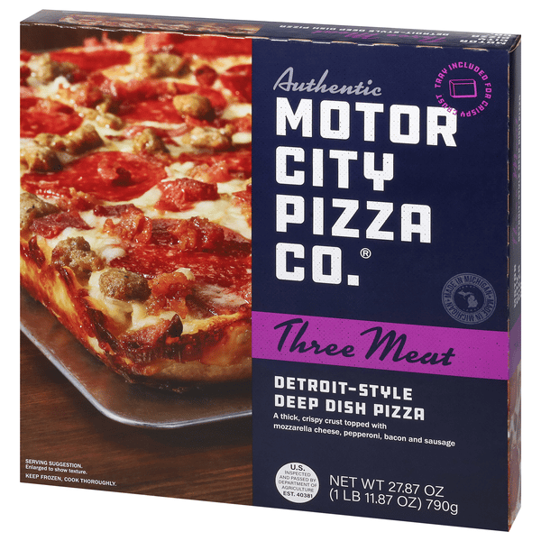 Motor City Pizza, Detroit-Style Deep Dish, Three Meat | Hy-Vee Aisles ...