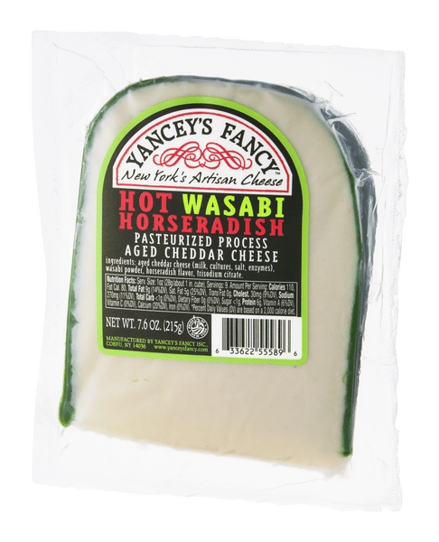 Yancey's Fancy Hot Wasabi Horseradish Pasteurized Process Aged Cheddar ...