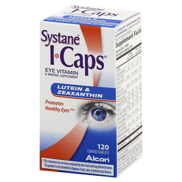 Alcon I Caps Lutein & Zeaxanthin Eye Vitamins Coated Tablets | Hy-Vee ...