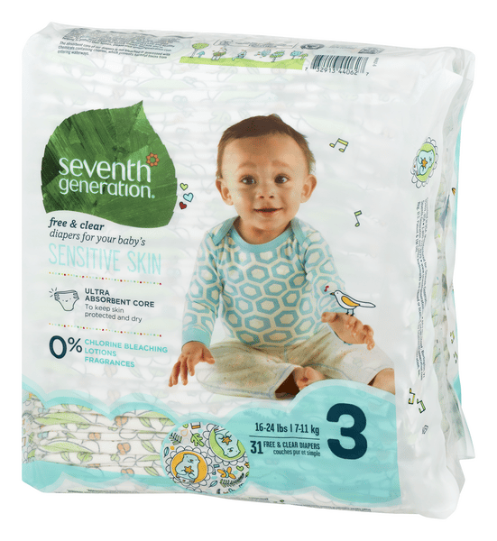 Seventh Generation Baby Free & Clear Diapers Size 3 | Hy-Vee Aisles ...
