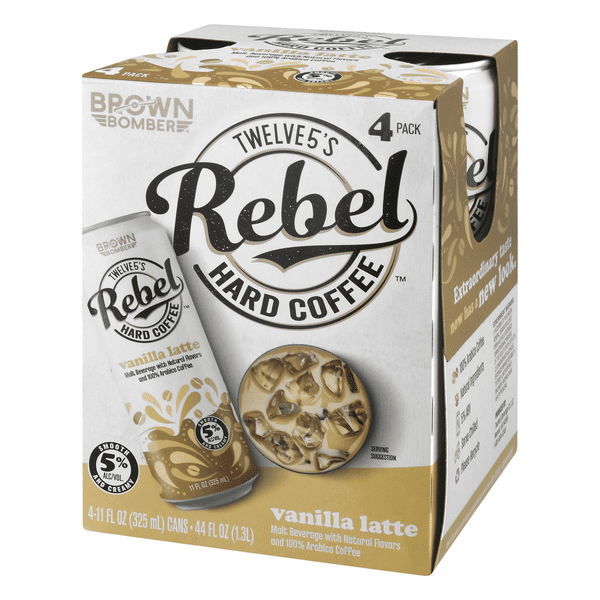 Rebel Hard Coffee 4 Pack Vanilla Latte Malt Beverage 4 ea | Hy-Vee ...