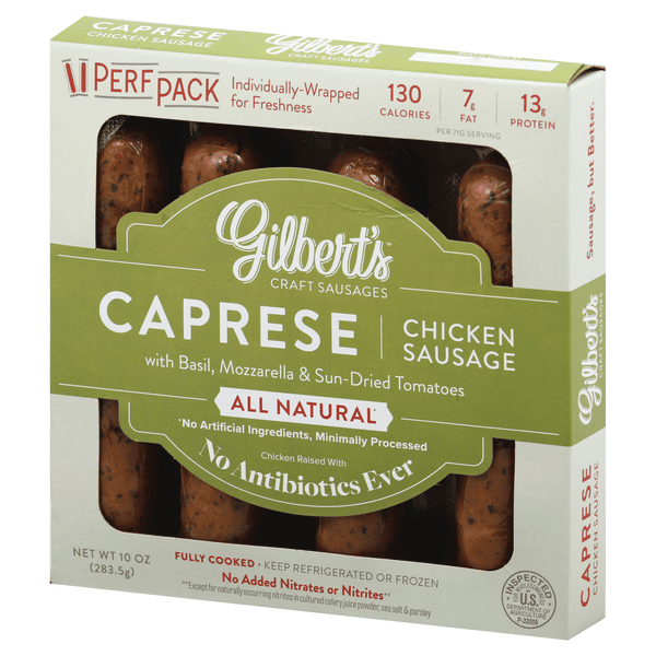 Gilbert's Caprese Chicken Sausage with Basil, Mozzarella & Sun-Dried ...