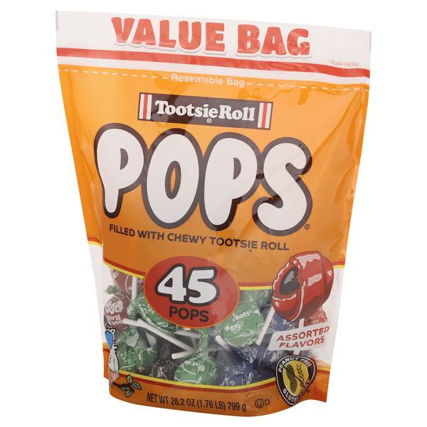 Tootsie Roll Pops, Assorted Flavors, Value Bag 45Ct | Hy-Vee Aisles ...