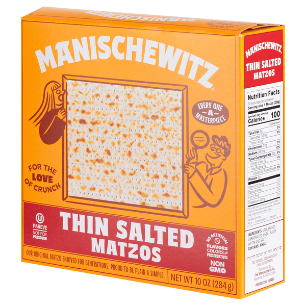 Manischewitz Thin Salted Matzos 10 oz | Hy-Vee Aisles Online Grocery ...