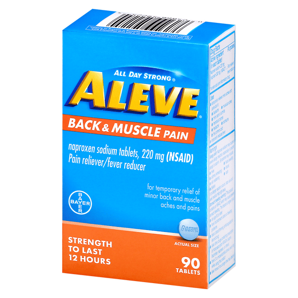 Aleve All Day Strong 220 mg Back & Muscle Pain Tablets 90 ea Box | Hy ...